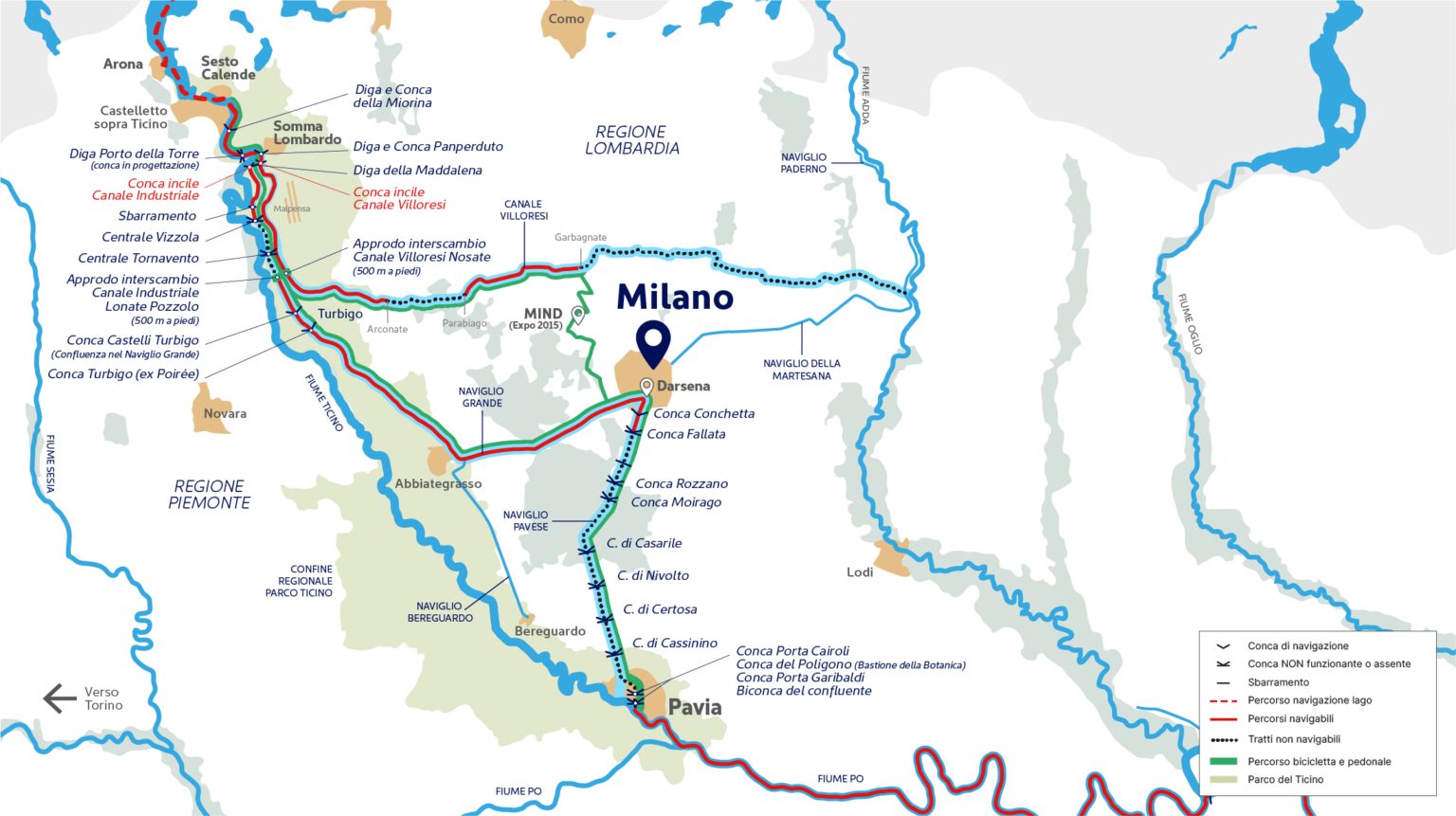 Parchi lungo il fiume Ticino – Locarno Milano Venezia